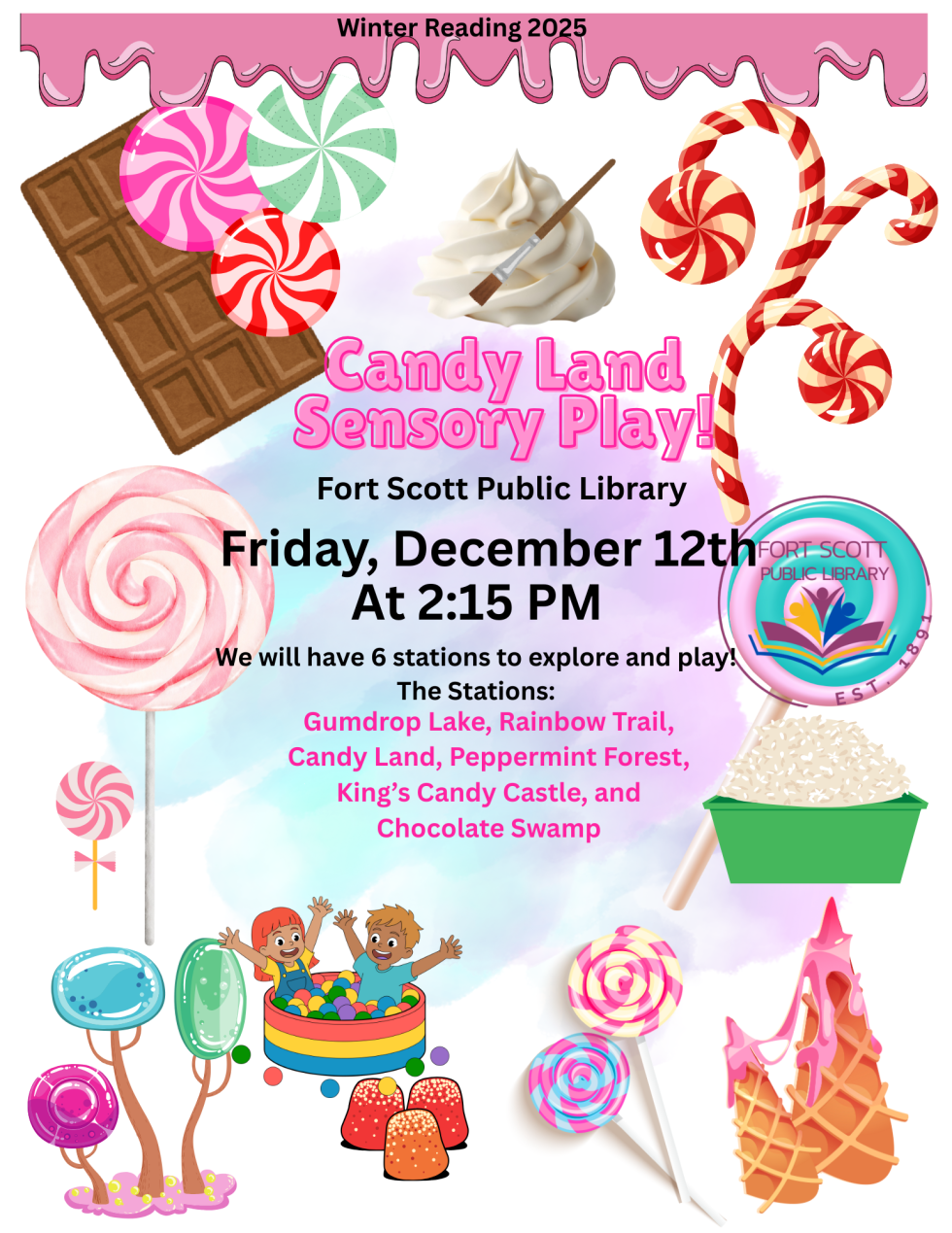 Candy Land Sensory Play! | Fort Scott Public Library